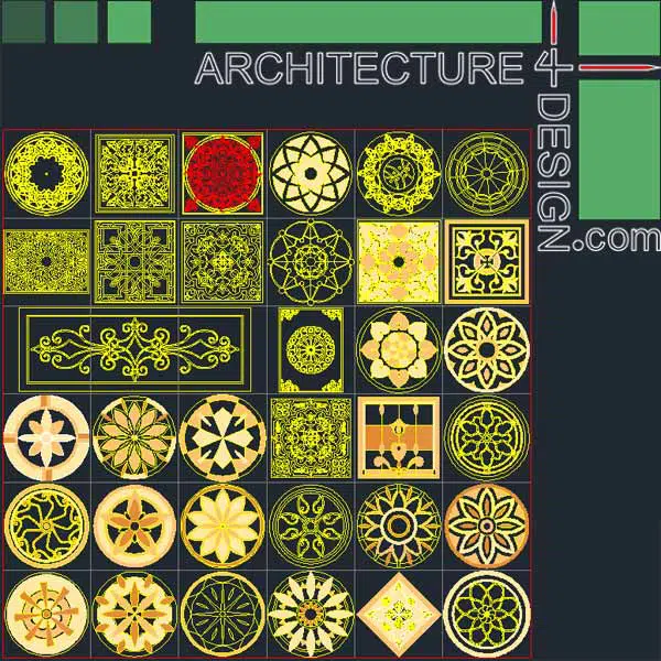 77 flooring design patterns for Autocad (DWG file) - Architecture for ...