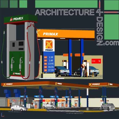 Fuel filling stations architecture design, a collection of 19 gas ...