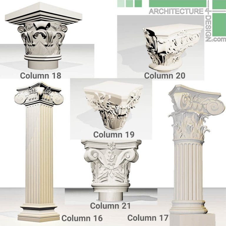3D models of classical columns for 3ds Max - Architecture for Design
