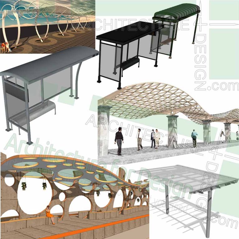 Gazebo, pergola, canopy and shelter, SketchUp 3D models