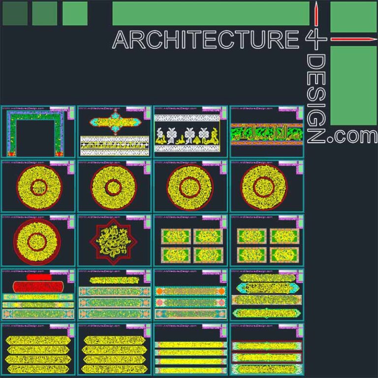Quran calligraphy in Autocad (DWG) - Architecture for Design